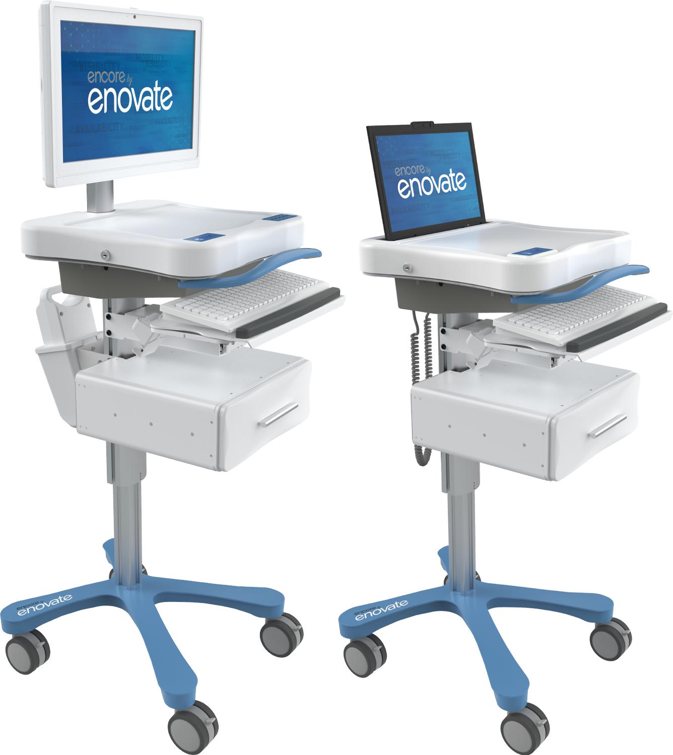 Encore™ Best Lightweight Mobile Medical Cart Workstation | Enovate